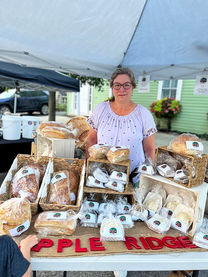Bread heaven alert! This farmers market stand is proof that carbs don't count when they're homemade and come with a side of Hoosier hospitality.