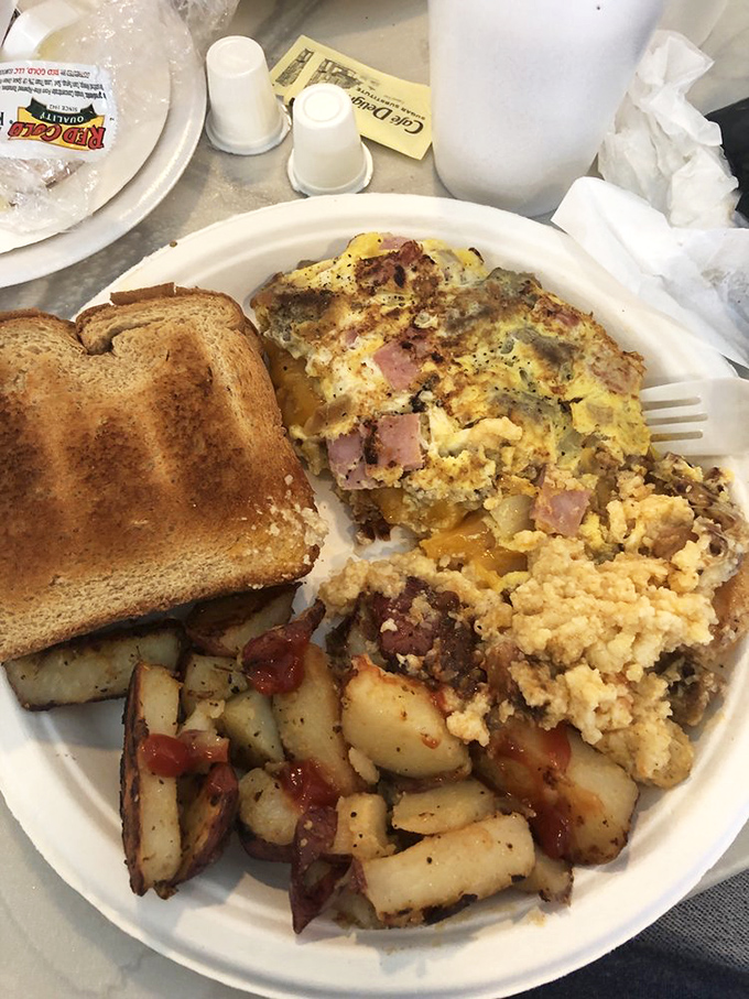The Meat Lovers Omelette: for when you need to silence your inner carnivore and fuel up for a day of seaside adventures.