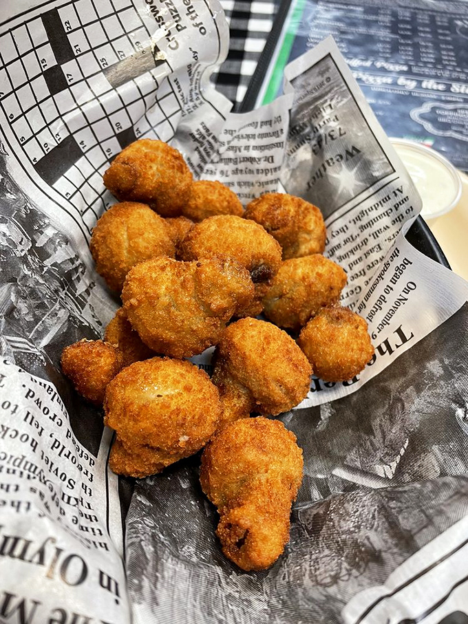 These aren't your garden-variety mushrooms! Golden, crispy, and addictive, they're the funghi you'll want to be friends with.