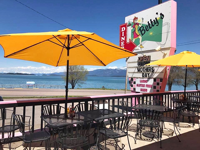 Breakfast with a view? Yes, please! Betty's outdoor seating area offers a side of stunning scenery with your sunny-side up.