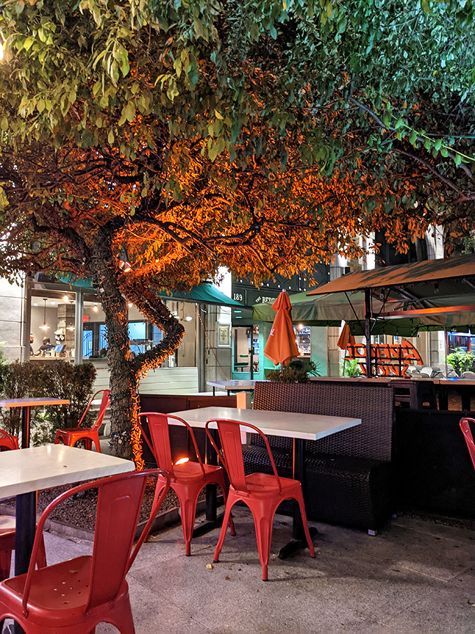 Dine under the stars (and twinkling lights) on this charming patio. Al fresco never looked so fabulous &ndash; or tasty!