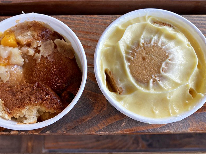 Sweet endings! Peach cobbler and banana pudding: the dynamic duo of Southern desserts that'll have you loosening your belt with a smile.