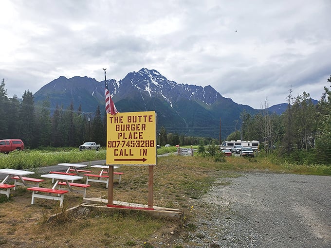 Picnic tables with a view to thrill! Mother Nature provides the backdrop for your burger-fueled adventures.