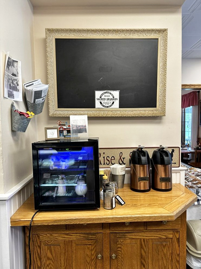 Caffeine station ahead! This self-service coffee bar is your first stop on the journey to becoming a fully functioning human being.