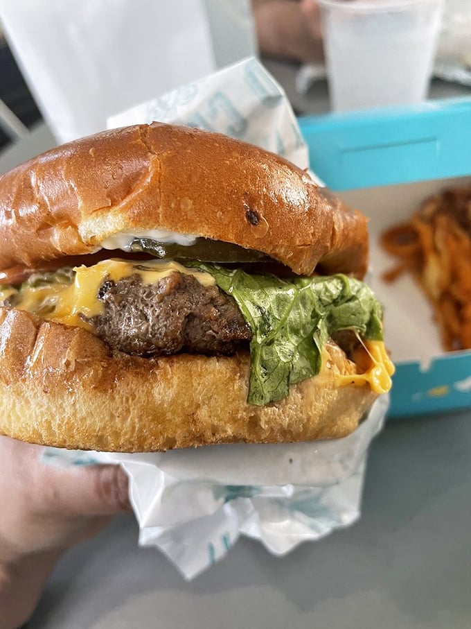 Meet the burger that puts pineapple on pizza to shame. This teriyaki creation is a taste of aloha in every bite.