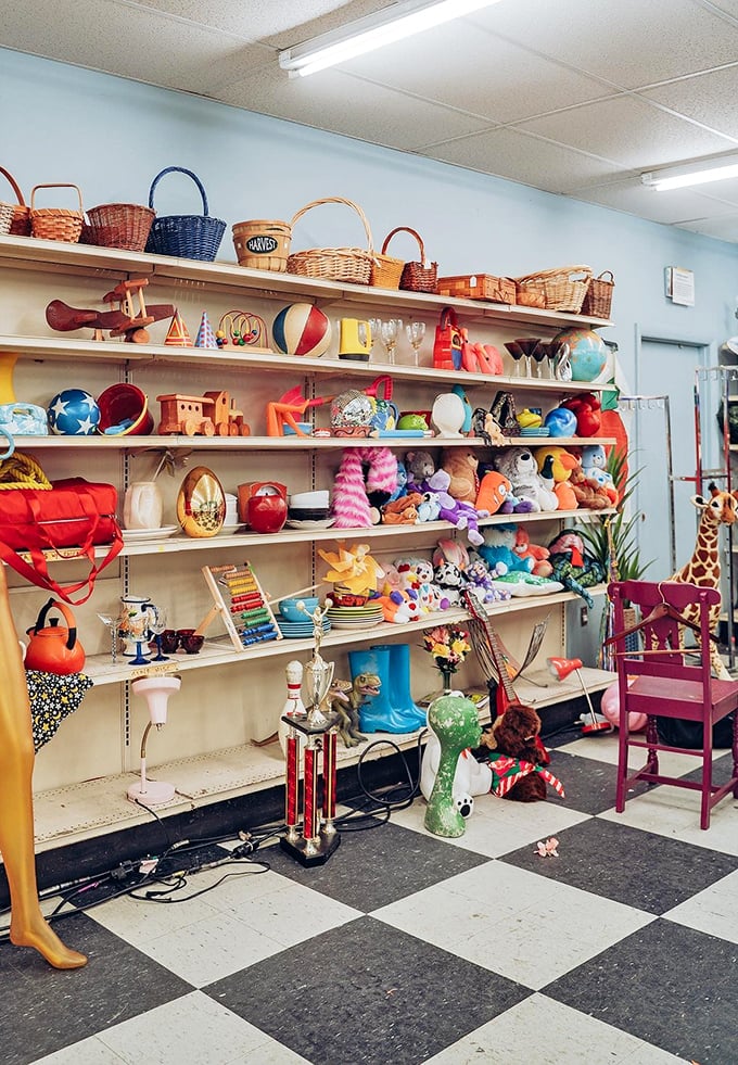 Toy story come to life! This colorful corner is guaranteed to bring out the kid in everyone, no matter their age.