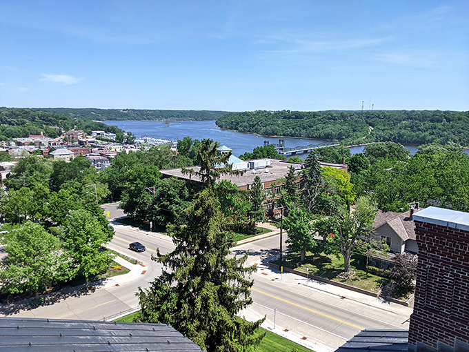 Bird's eye view or time travel? From up here, Stillwater looks like it's still waiting for its first Model T to roll through.