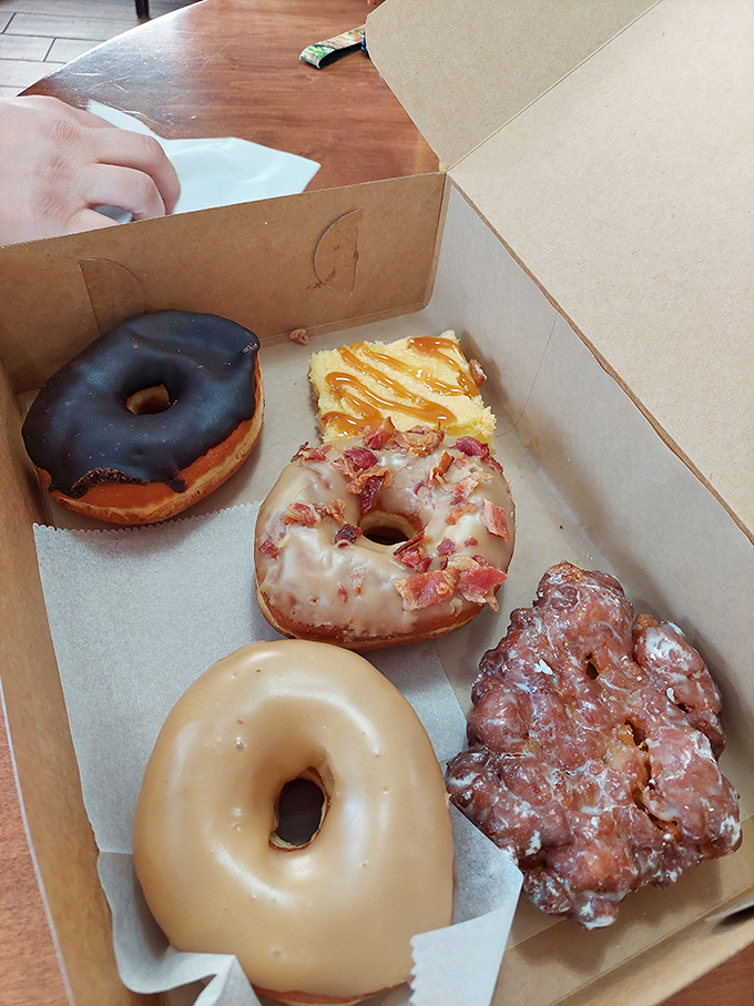 Donut decisions, donut decisions! This box is like a sweet tooth's version of Sophie's Choice.