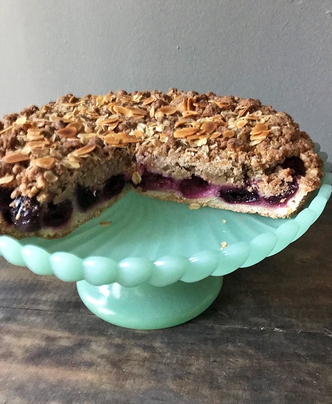 This isn't just a pie, it's a berry good time waiting to happen. With a crumble top that could make a grown man weep, it's a true blue ribbon winner.