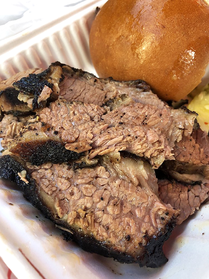 Brisket so good, it'll make you want to write home about it. Dear Mom, I've found my new happy place.