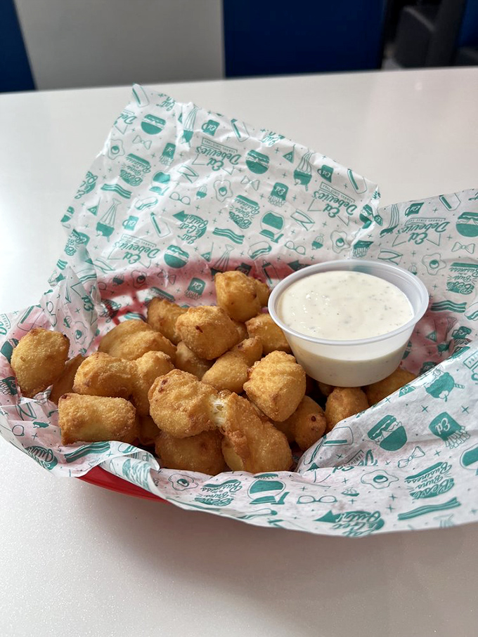 Cheese curds or golden nuggets of joy? These crispy morsels are so good, you might forget cheese isn't supposed to squeak.