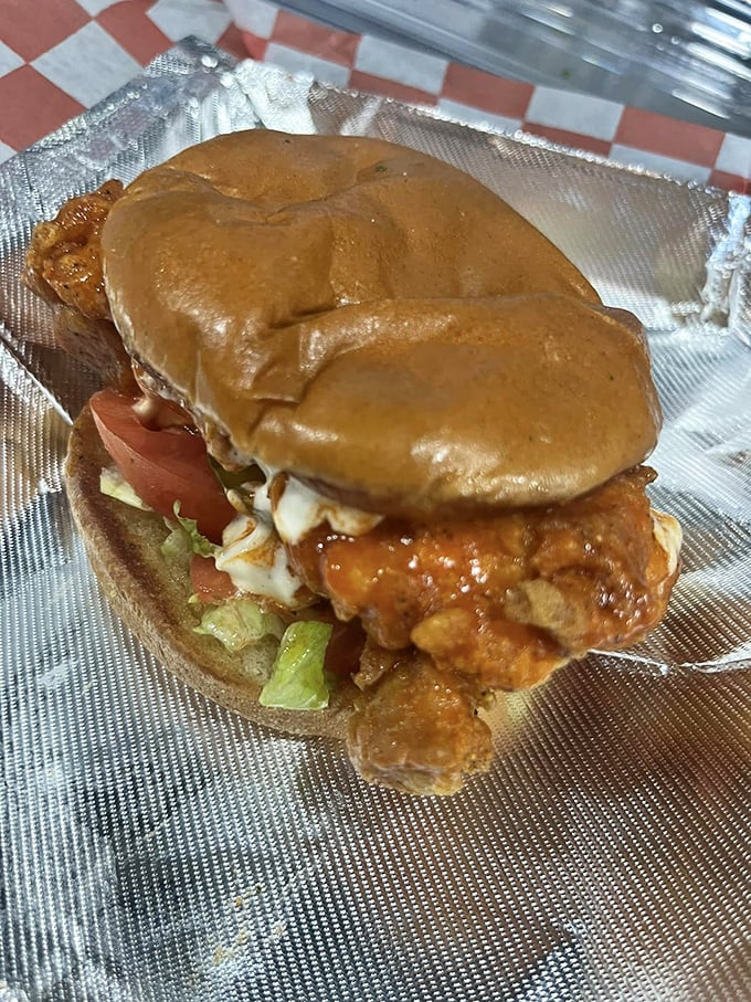 This chicken sandwich is so good, it'll make you forget you're in a seafood joint. Identity crisis never tasted so delicious!