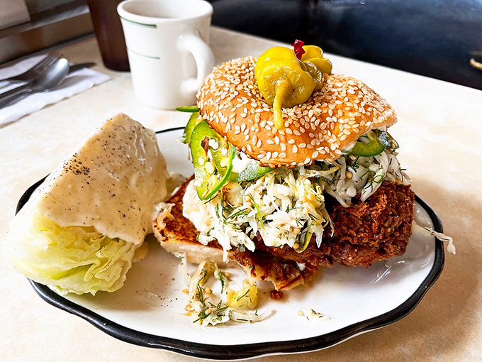 The chicken sandwich that clucking rocks! It's so good, you'll want to cross the road just to get another.