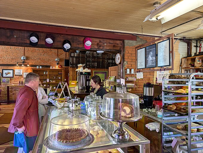 Behind this counter, pastry dreams come true daily, with treats displayed like jewels under glass.