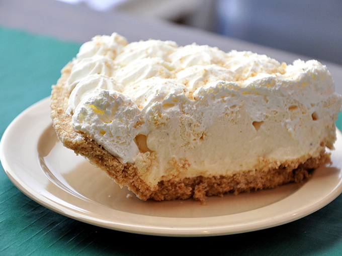 Behold, the cloud-like perfection of cream pie. It's so light and fluffy, it might just float away if not for that sturdy graham cracker crust.