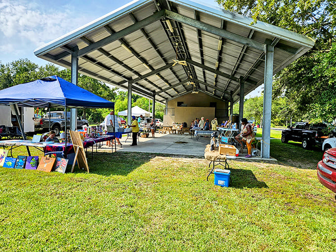 At this farmers market, "farm-to-table" is so fresh, the veggies might still be growing while you shop. Grocery store produce, eat your heart out!