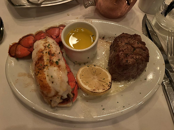 Land and sea unite! This filet and lobster duo is the culinary equivalent of a perfect harmony – Simon and Garfunkel on a plate.
