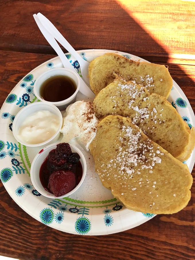 French toast that puts the 'Ooh la la' in Louisville. Crispy, fluffy, and sweet &ndash; it's the breakfast of your dreams, y'all.