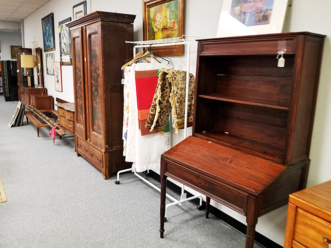If these wardrobes could talk! From stately armoires to charming desks, this furniture section is a wood-lover's dream come true.
