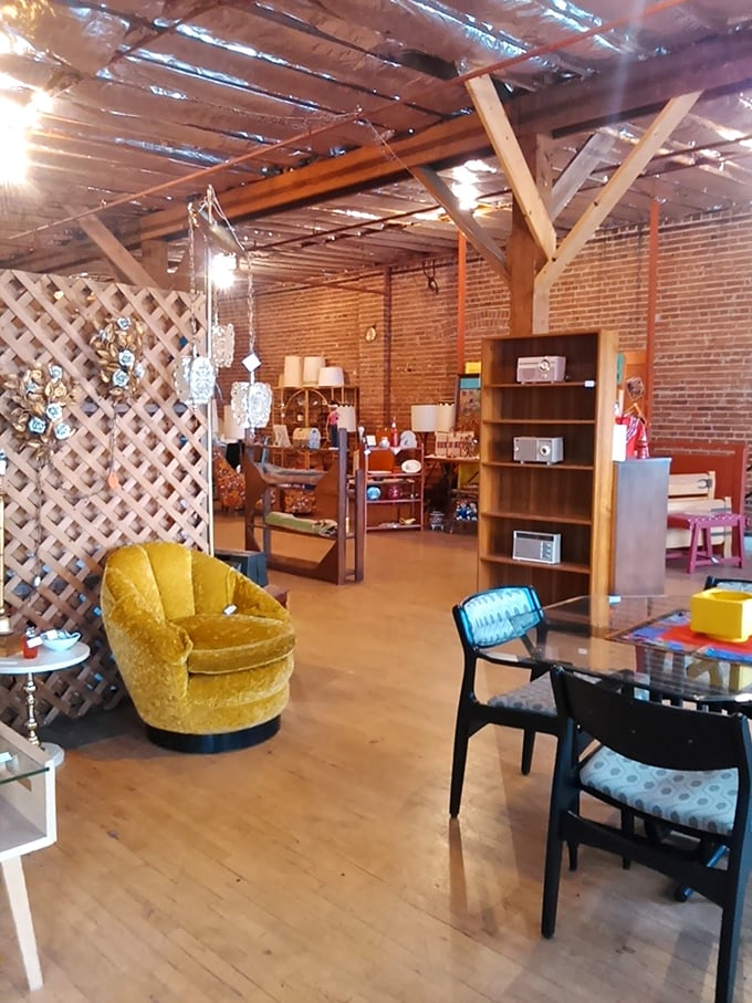 Exposed brick, wooden beams, and enough antiques to furnish a small town. It's like stepping into a time-traveler's garage sale.