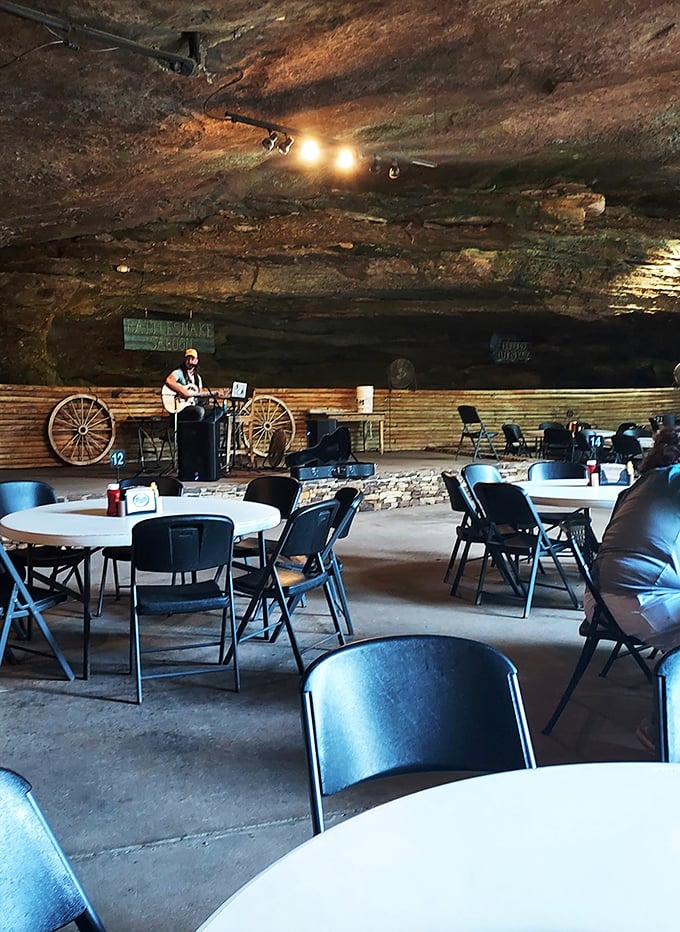 From cave echoes to country twangs &ndash; live music adds the perfect soundtrack to your subterranean supper.