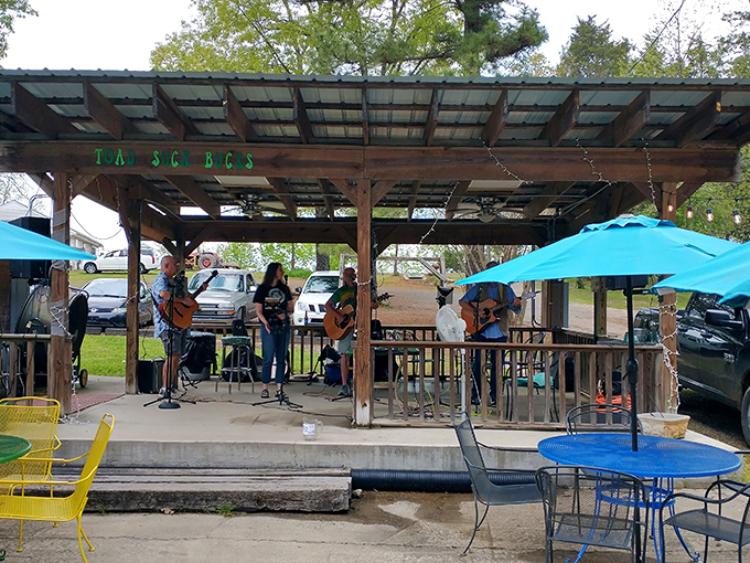 Live music that feeds the soul while you feed your belly. It's dinner and a show, Toad Suck Bucks style!