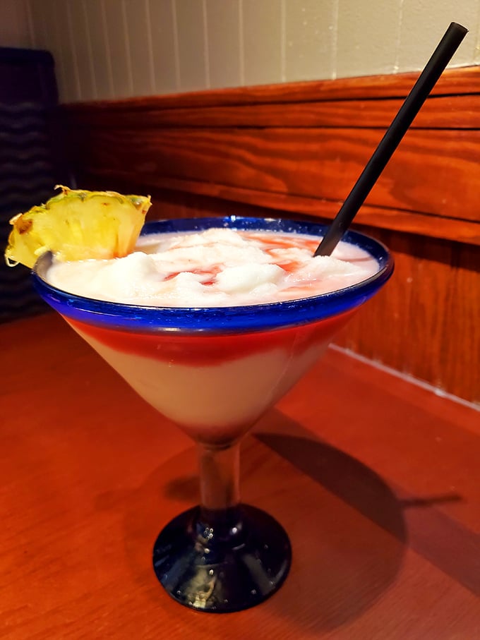 A vacation in a glass! This margarita brings a taste of the tropics to the heartland, no passport required.