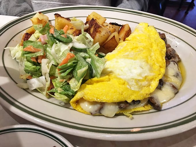 Mushroom lovers, rejoice! This omelet is so packed with fungi, it could star in its own nature documentary. A true breakfast of champignons!