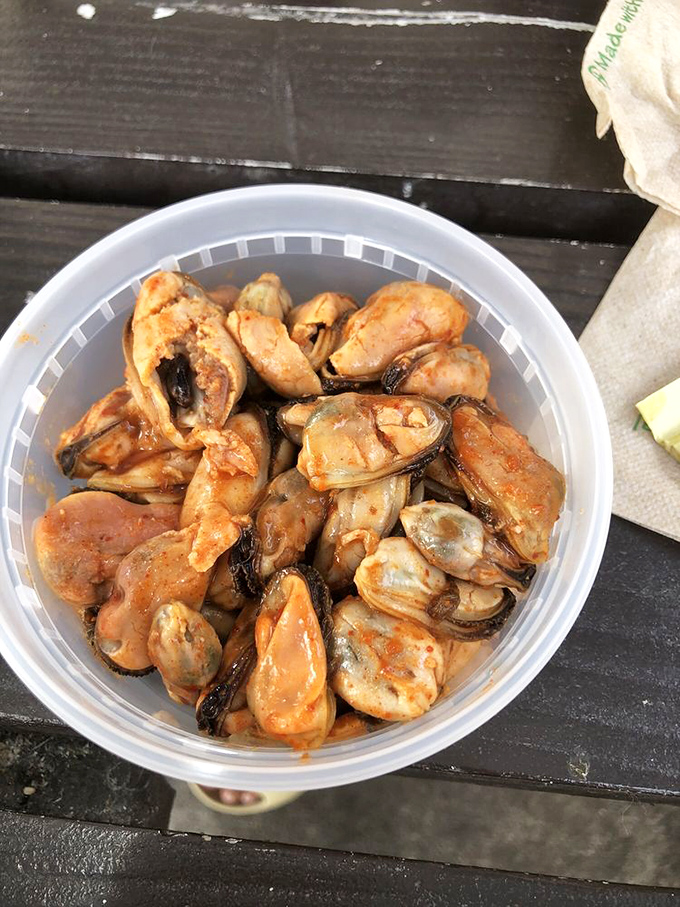 These mussels aren't just shellfish, they're an experience. Each one is like a tiny, briny treasure chest.