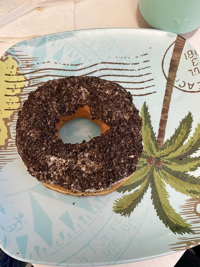 The Oreo donut: When cookies and donuts have a delicious love child! It's like dunking an Oreo in milk, but the milk is donut-shaped.