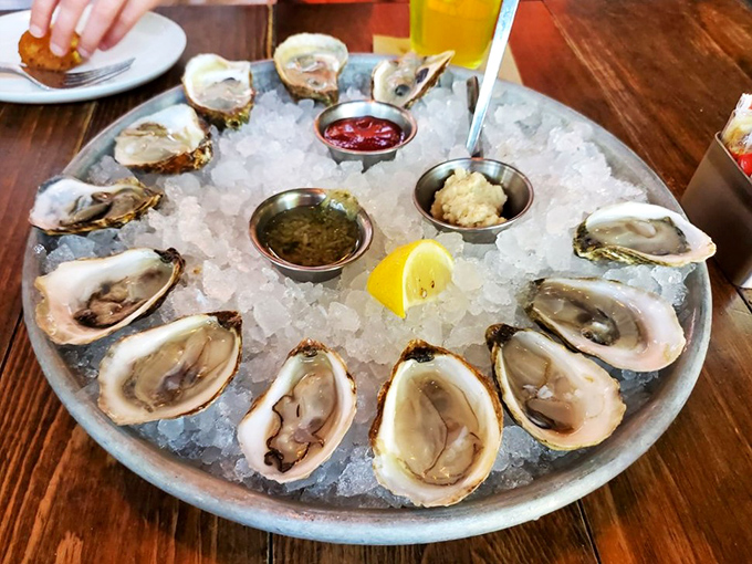 Oysters on ice, looking oh-so-nice! This platter is a pearl of a dish that would make even Aphrodite swoon.
