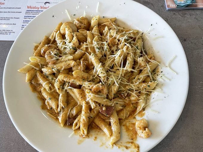 Holy mackerel! This cheesy, crusty delight is the seafood lover's answer to pizza. It's a flavor explosion waiting to happen!