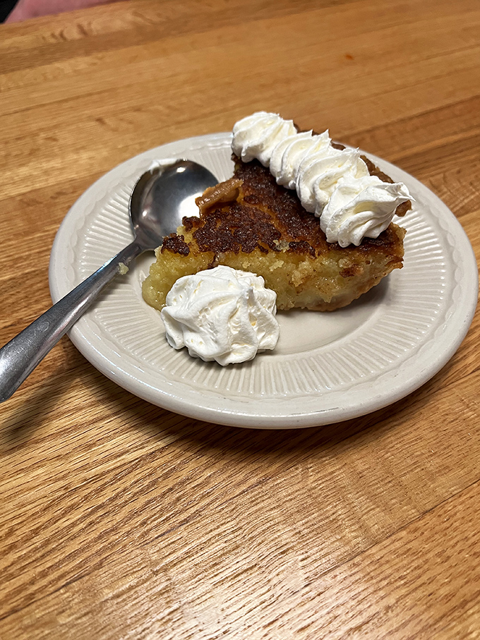 This isn't just pie, it's a slice of heaven. With a dollop of whipped cream, it's practically angelic.
