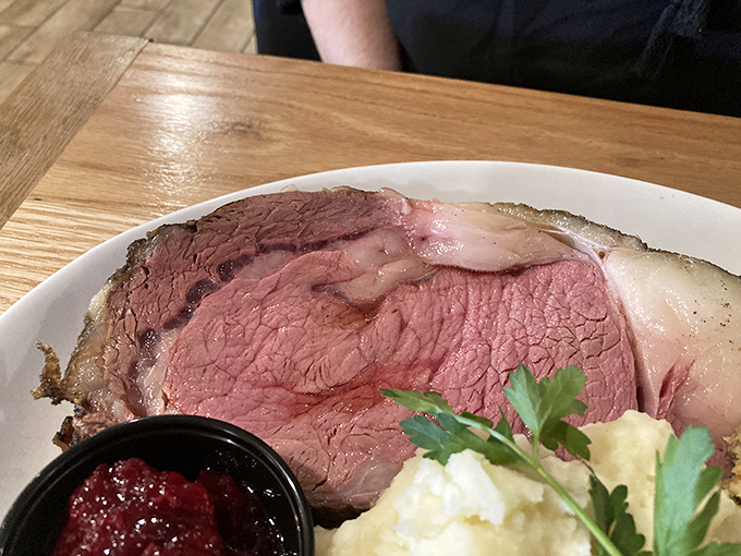 The prime rib dinner: where 'food coma' is a badge of honor and loosening your belt is a sign of victory.