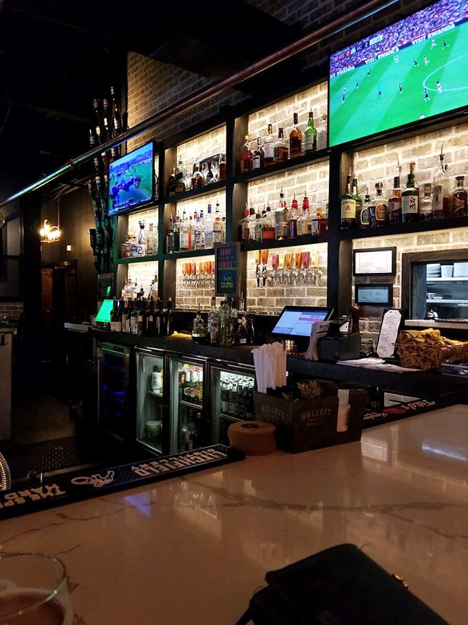 The bar at Uncommon Grill isn't just well-stocked&mdash;it's a shrine to libations with TVs ensuring you won't miss the game.