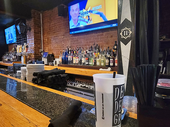 Shaken, stirred, or however you like it! This bar is stocked better than your medicine cabinet &ndash; and a lot more fun.