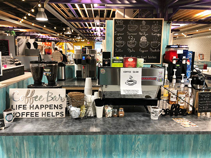 The coffee bar: Where liquid motivation meets pastry perfection. It's not just a beverage station, it's a morning ritual sanctuary.