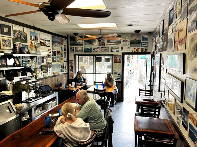 Where strangers become friends over shared syrup spills. Sugar Shack's cozy interior is the perfect spot for swapping surf stories or planning your next beach adventure.