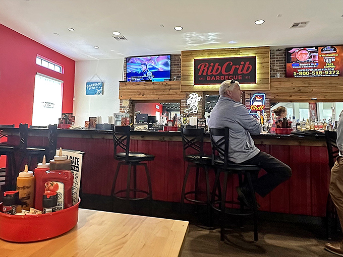Where everybody knows your name - and your favorite cut of meat! RibCrib's dining area is as warm and inviting as their pit master's smile.