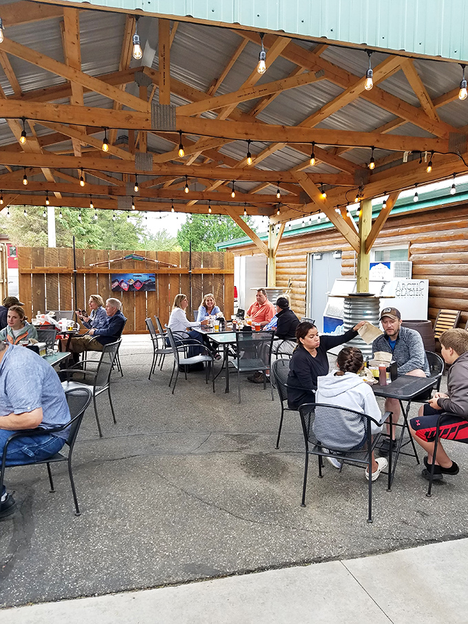 Outdoor oasis: Where string lights, good company, and great BBQ come together for the perfect summer evening.