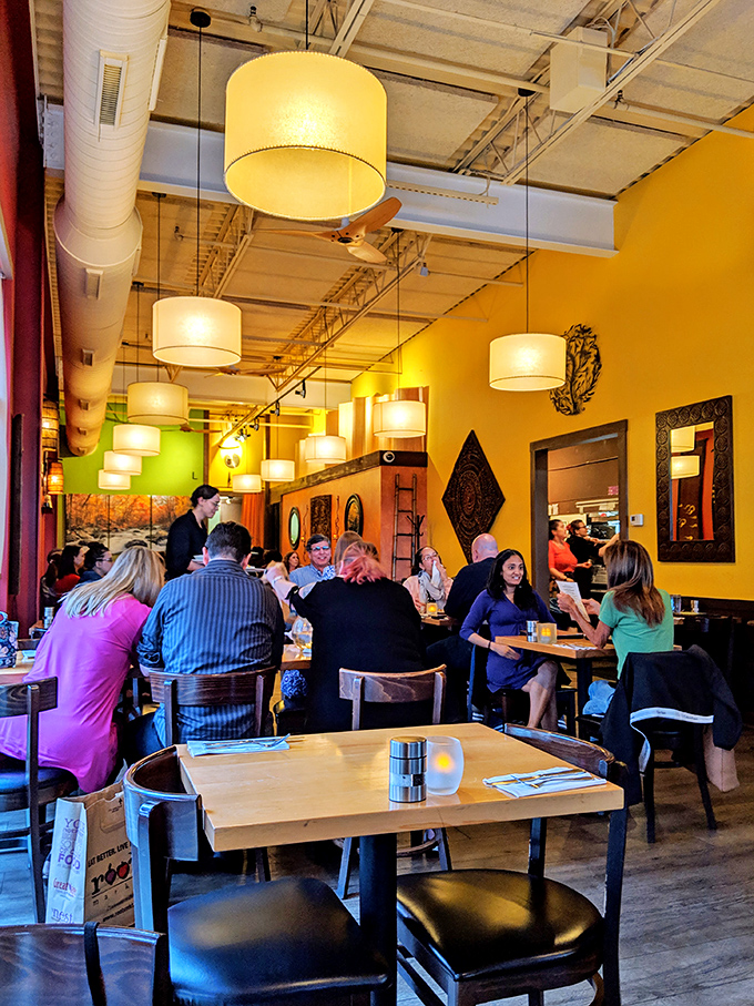 The vibrant dining room buzzes with the sound of omnivores saying, "Wait, this is vegan?" approximately every 3.5 minutes.