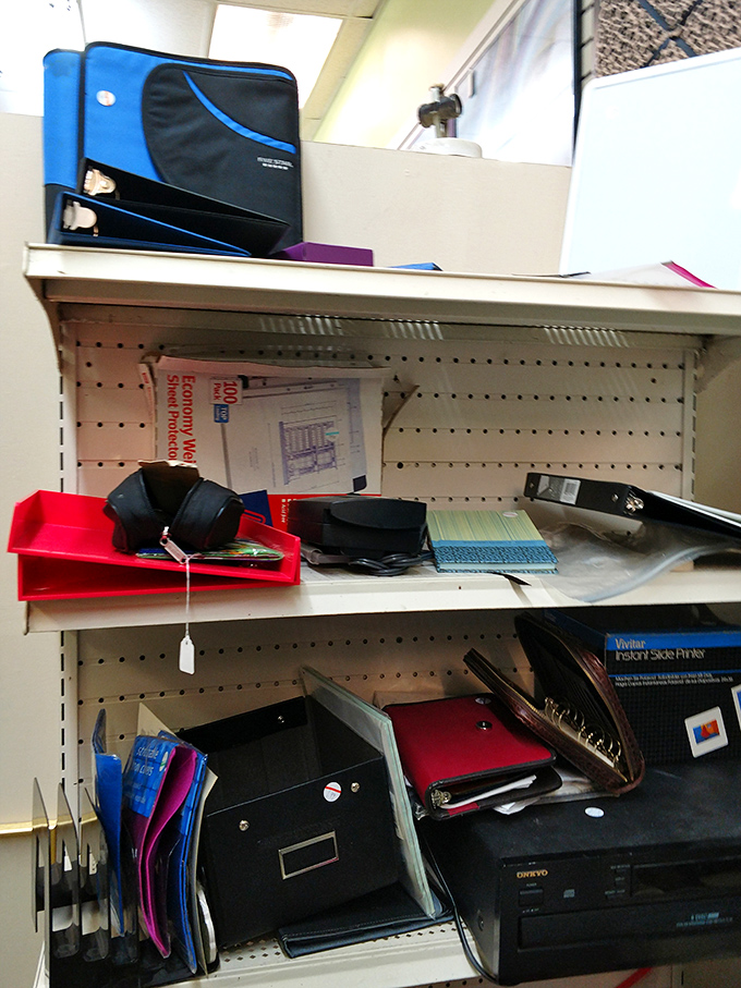 Office supply heaven! For those who get giddy over fresh notebooks and color-coded folders, this aisle is your happy place.