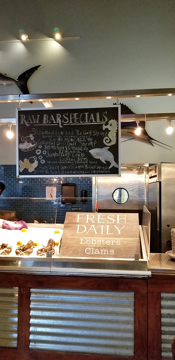 The raw bar: where seafood dreams come true and indecision meets its match. Eeny, meeny, miny... oh, who are we kidding? We'll take one of everything!