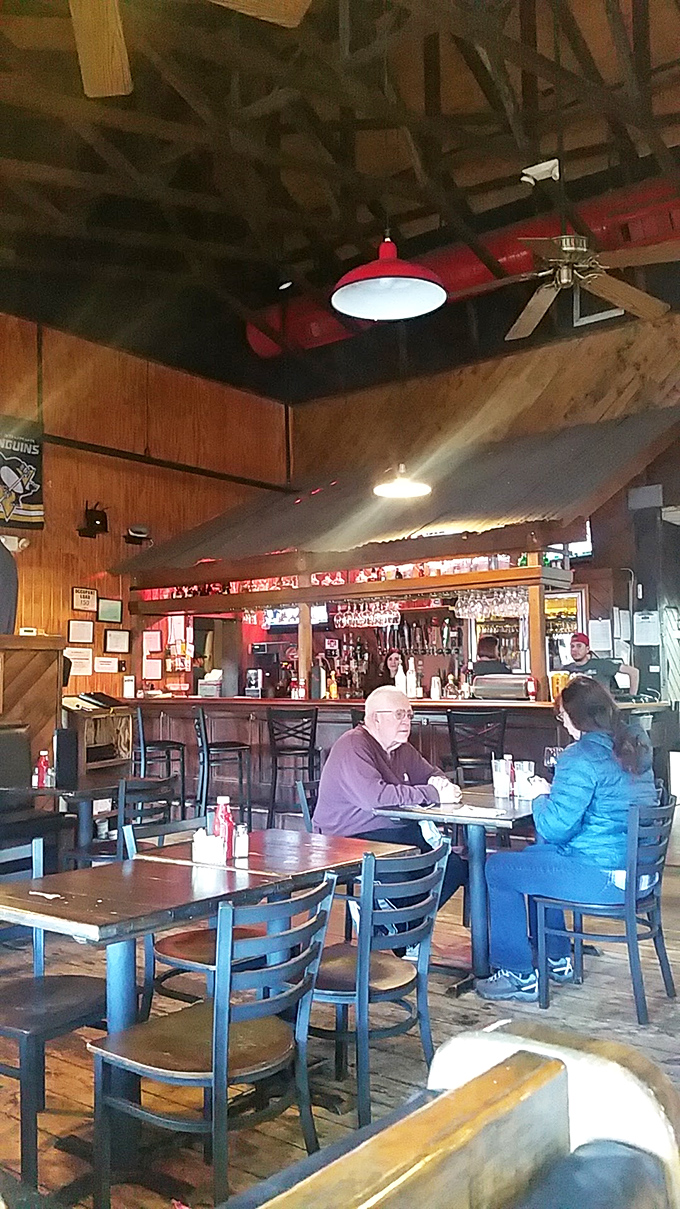 Where everybody knows your name... and your favorite cut of meat. The bar area: where barbecue dreams come true.