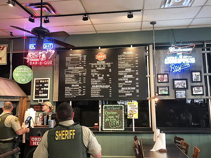 Even law enforcement can't resist the siren call of Joe's&mdash;proof that great barbecue transcends all boundaries and jurisdictions.