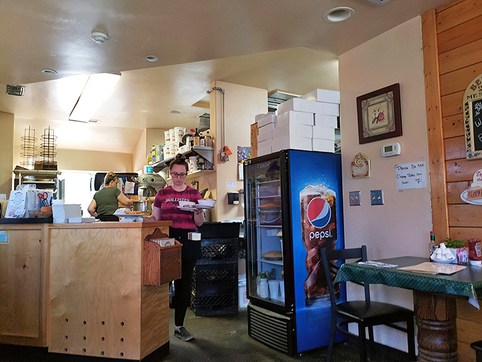 Behind every great pie is a great pie-maker. This staff member looks ready to make your sweetest dreams come true.