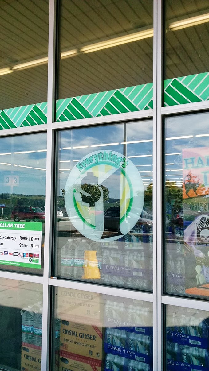 The store's welcoming entrance promises extended hours for maximum shopping flexibility. Bargain hunting on your schedule!