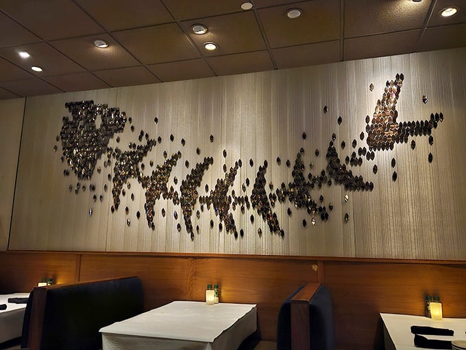 Wall art that's off the hook! This fishy masterpiece adds just the right touch of whimsy to your dining experience.