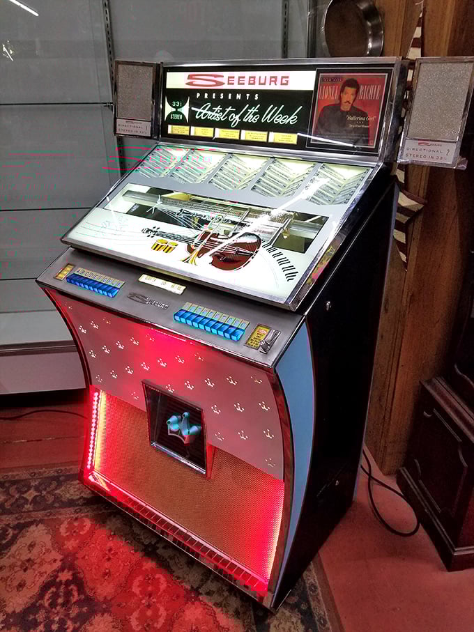 Jukebox hero! This Seeburg classic is ready to rock your socks off – no quarters necessary, just a healthy dose of imagination.