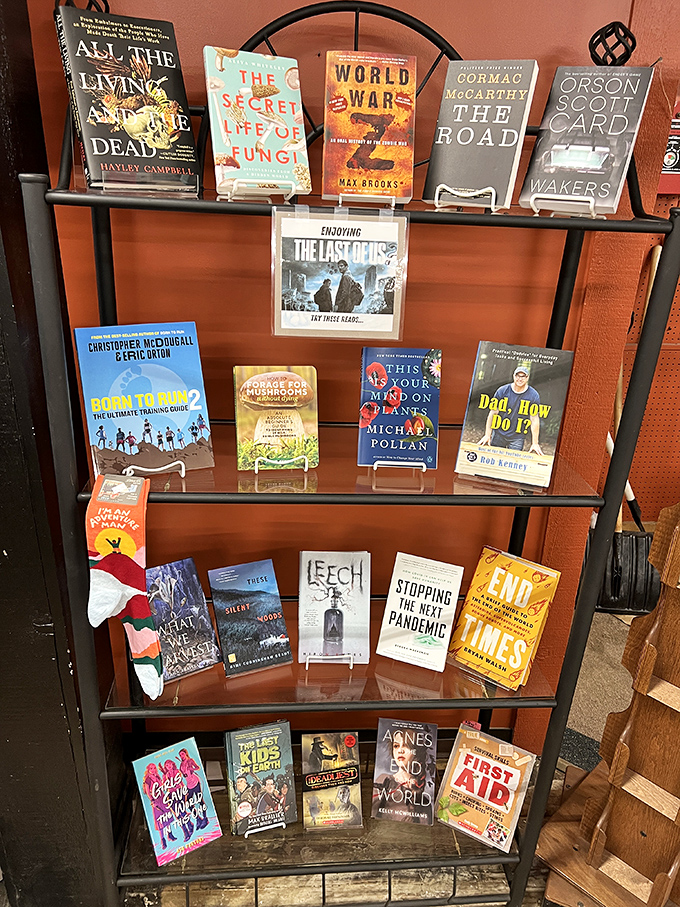 Embark on a literary adventure! This shelf of action-packed titles promises to transport you from apocalypse to enlightenment.